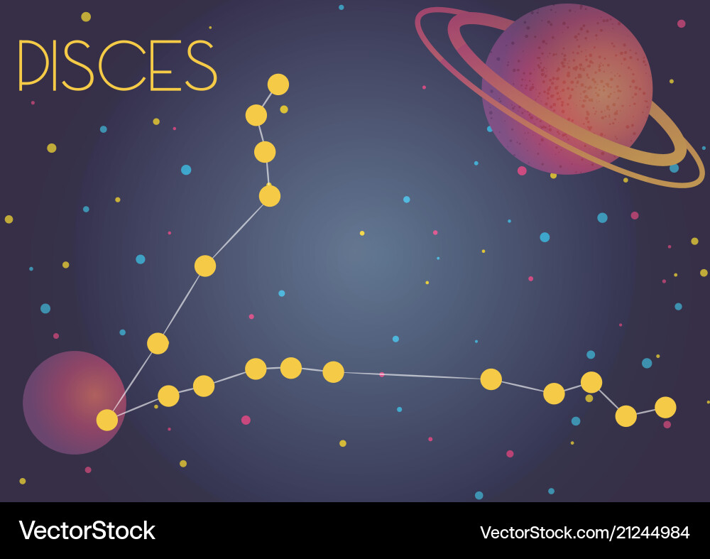 Constellation pisces Royalty Free Vector Image