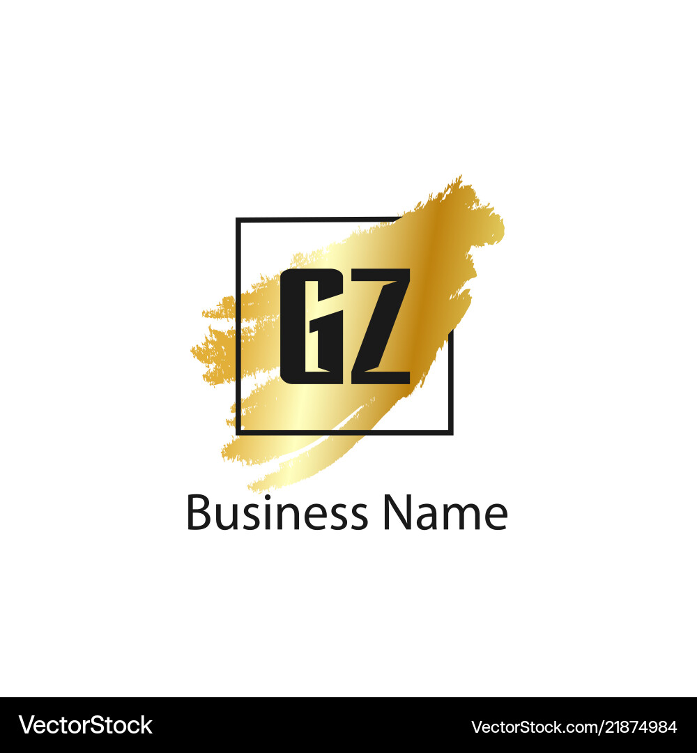 Initial letter gz logo template design Royalty Free Vector