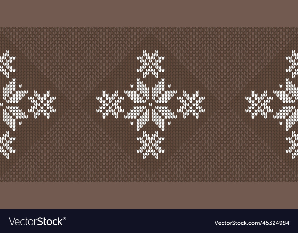 Knitted seamless pattern background Royalty Free Vector