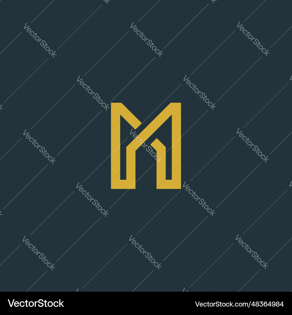 Premium logo with the initials m suitable Vector Image