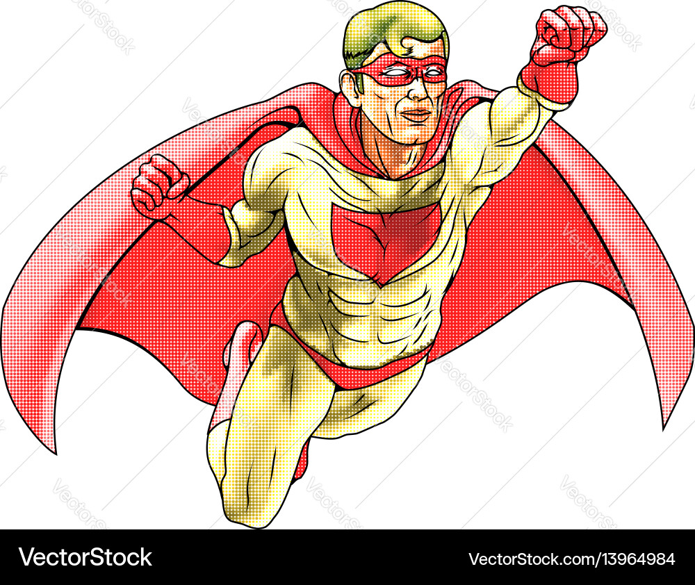 Superhero comicbook style Royalty Free Vector Image