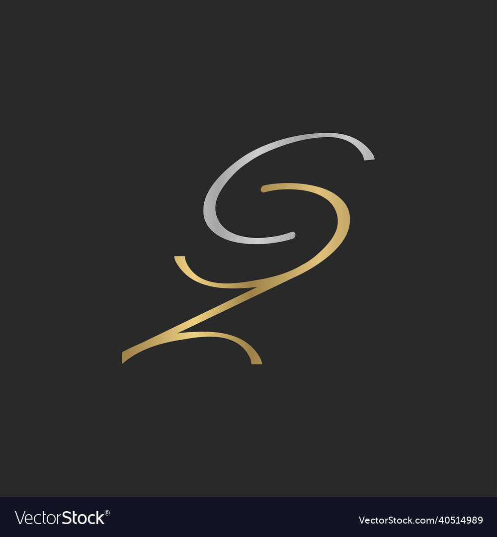 Alphabet initials logo sz zs z and s Royalty Free Vector