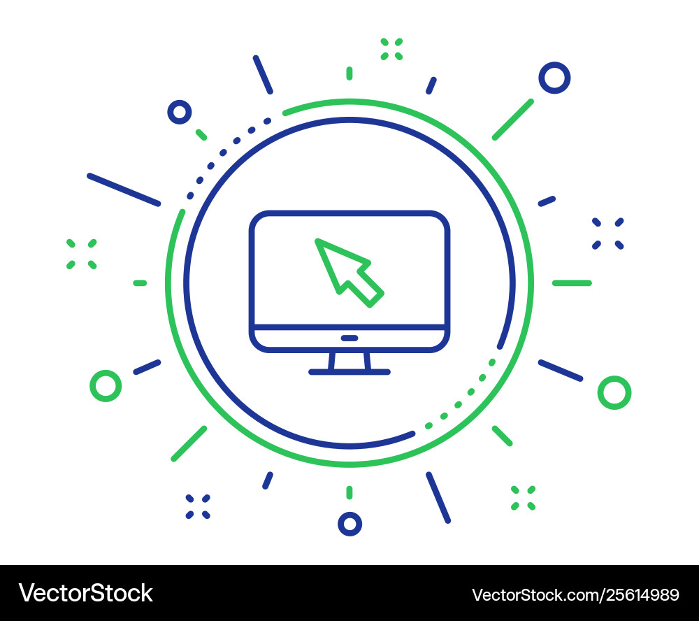 Computer or monitor icon mouse cursor sign Vector Image