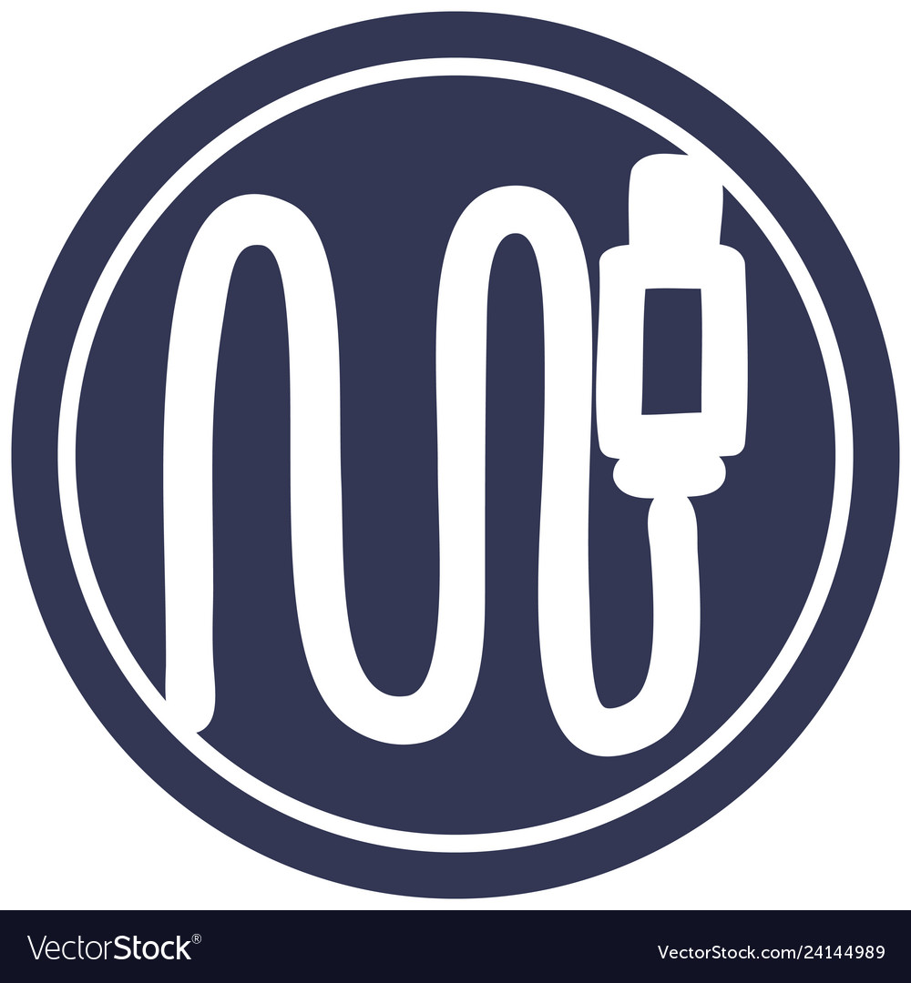 Electrical plug circular icon Royalty Free Vector Image