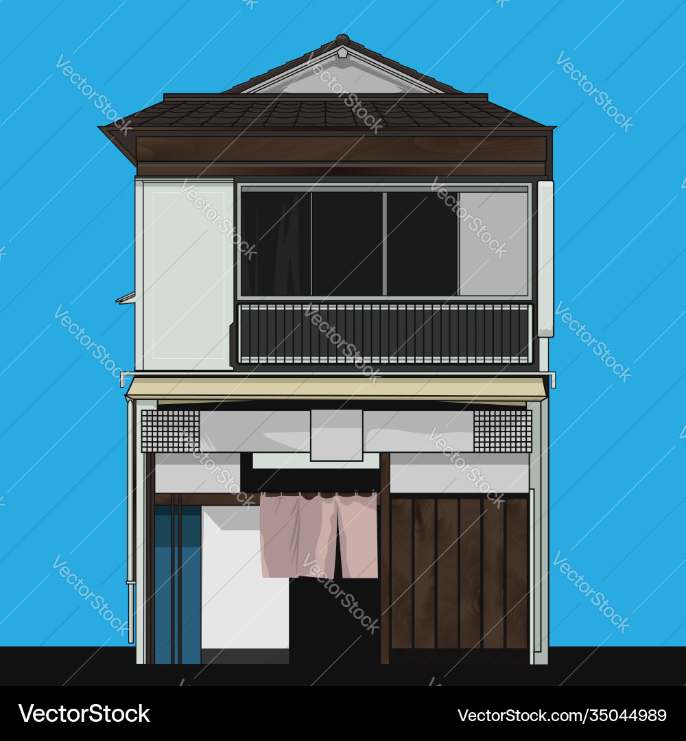 Japan traditional house home Royalty Free Vector Image