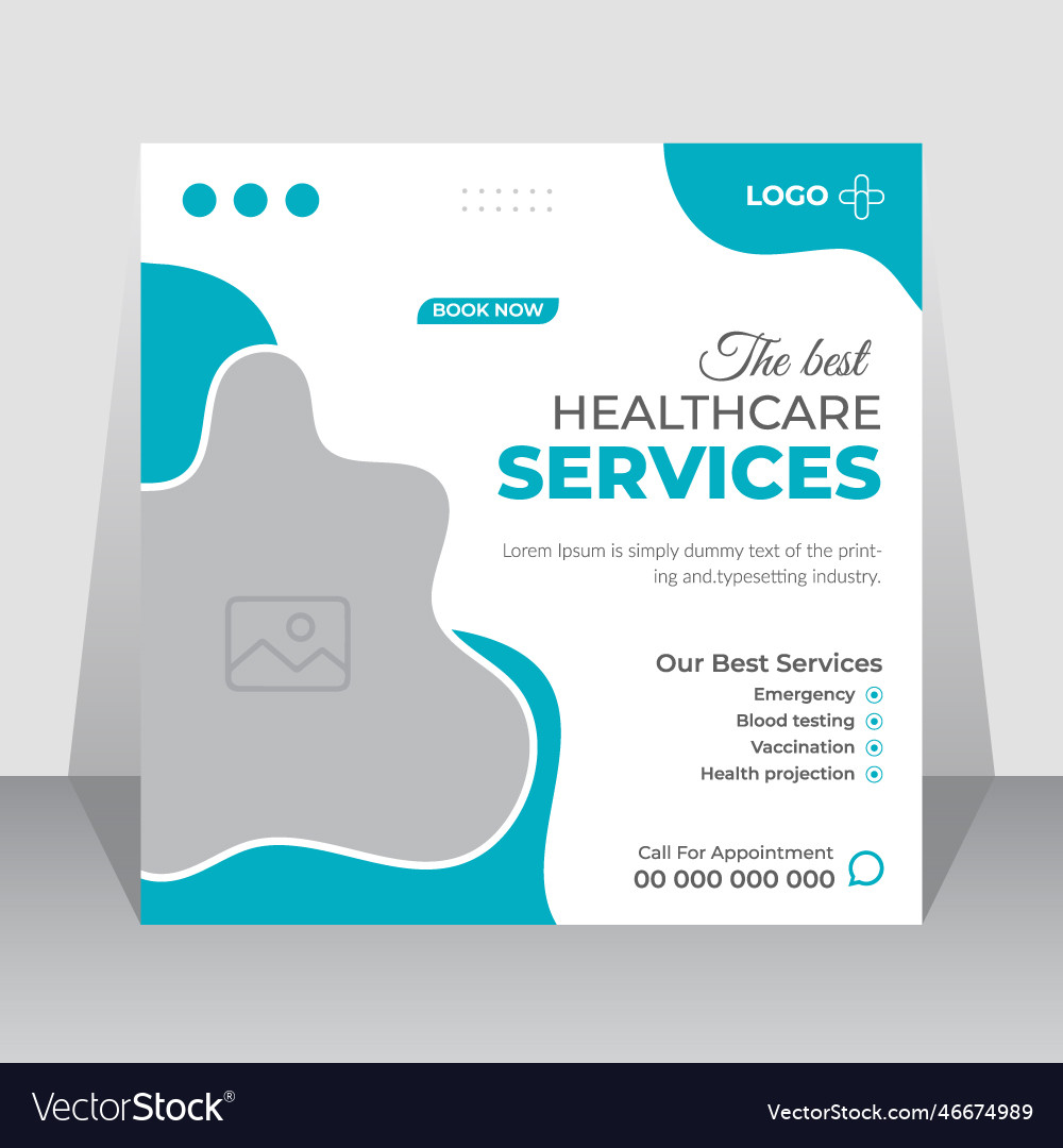 Medical healthcare instagram post design Vector Image Medical healthcare instagram post design Vector Image