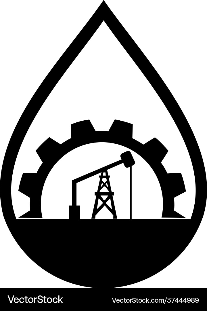 Mining company logo fire gas mines isolated Vector Image