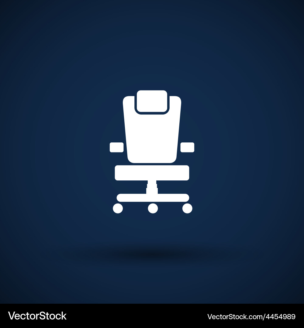Office chair icon business seat shape Royalty Free Vector