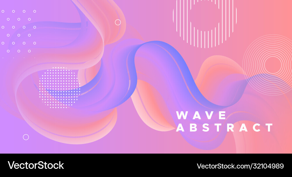 Purple wave fluid neon gradient wallpaper Vector Image