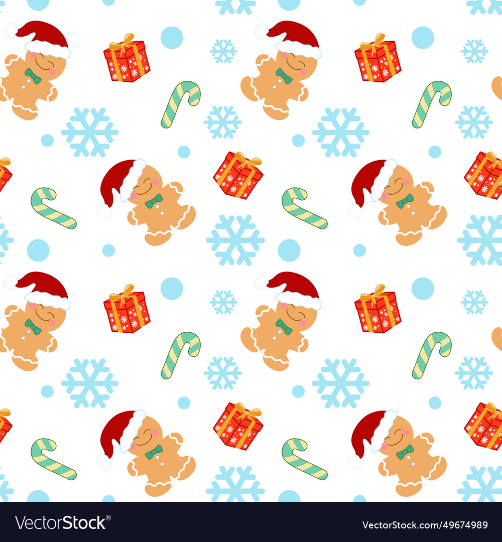 Seamless christmas winter pattern Royalty Free Vector Image