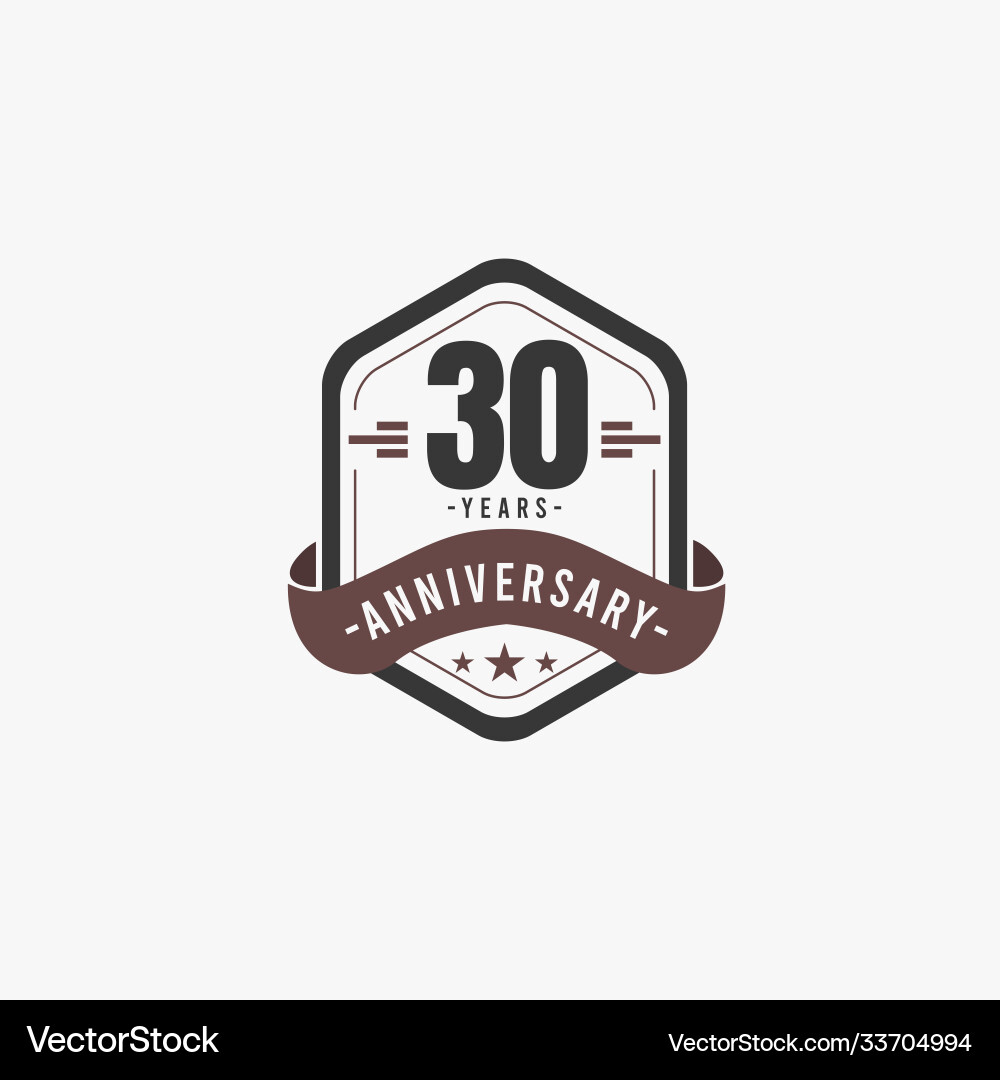 30 years anniversary celebrations template design Vector Image