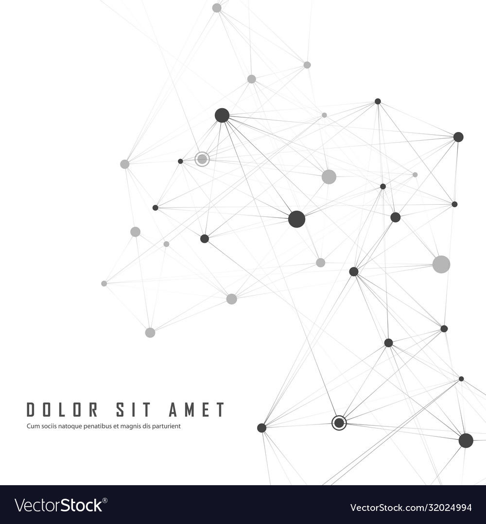 Abstract Polygonal With Connecting Dots Lines Vector Image