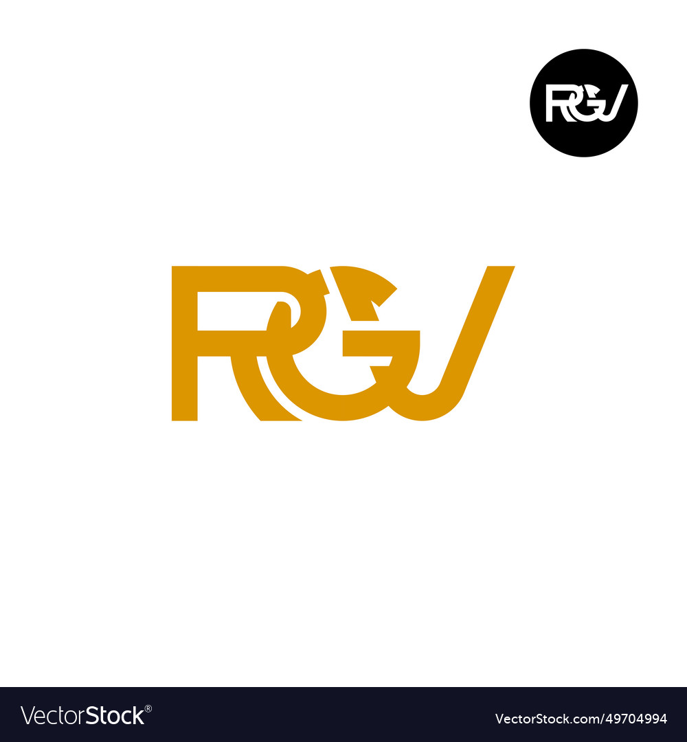 Letter Rgv Monogram Logo Design Royalty Free Vector Image