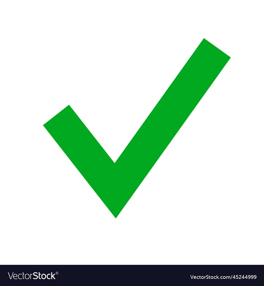 Check Mark Symbol Or Tick Royalty Free Vector Image