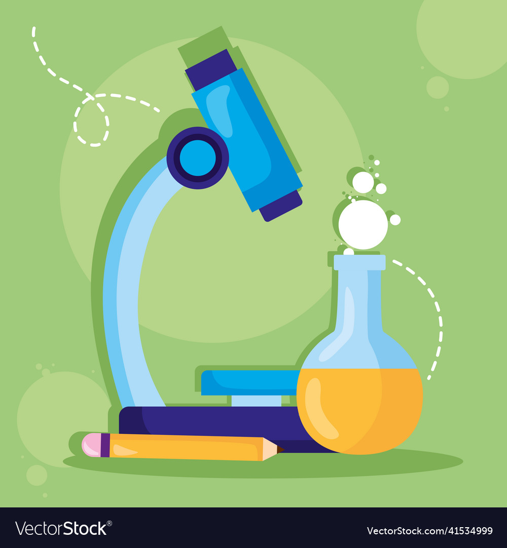 Laboratory microscope design Royalty Free Vector Image