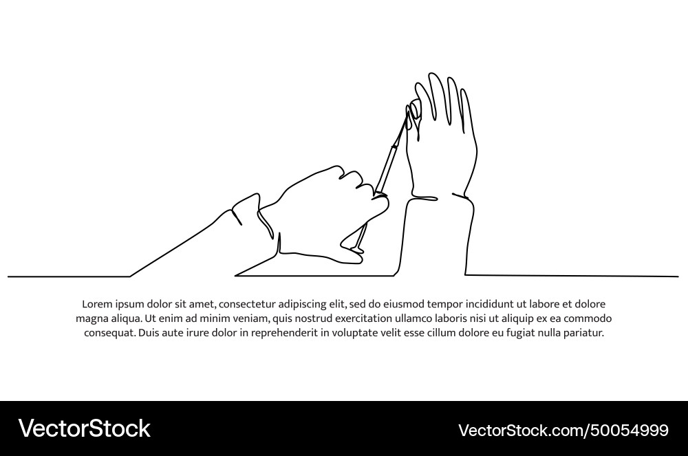 One continuous line from filling the liquid to Vector Image