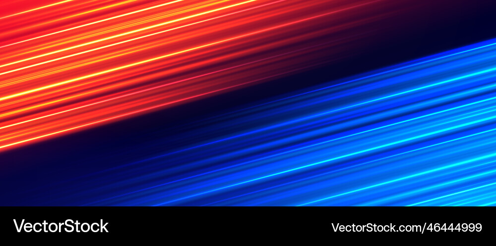 Red blue fast lines dynamic background Royalty Free Vector