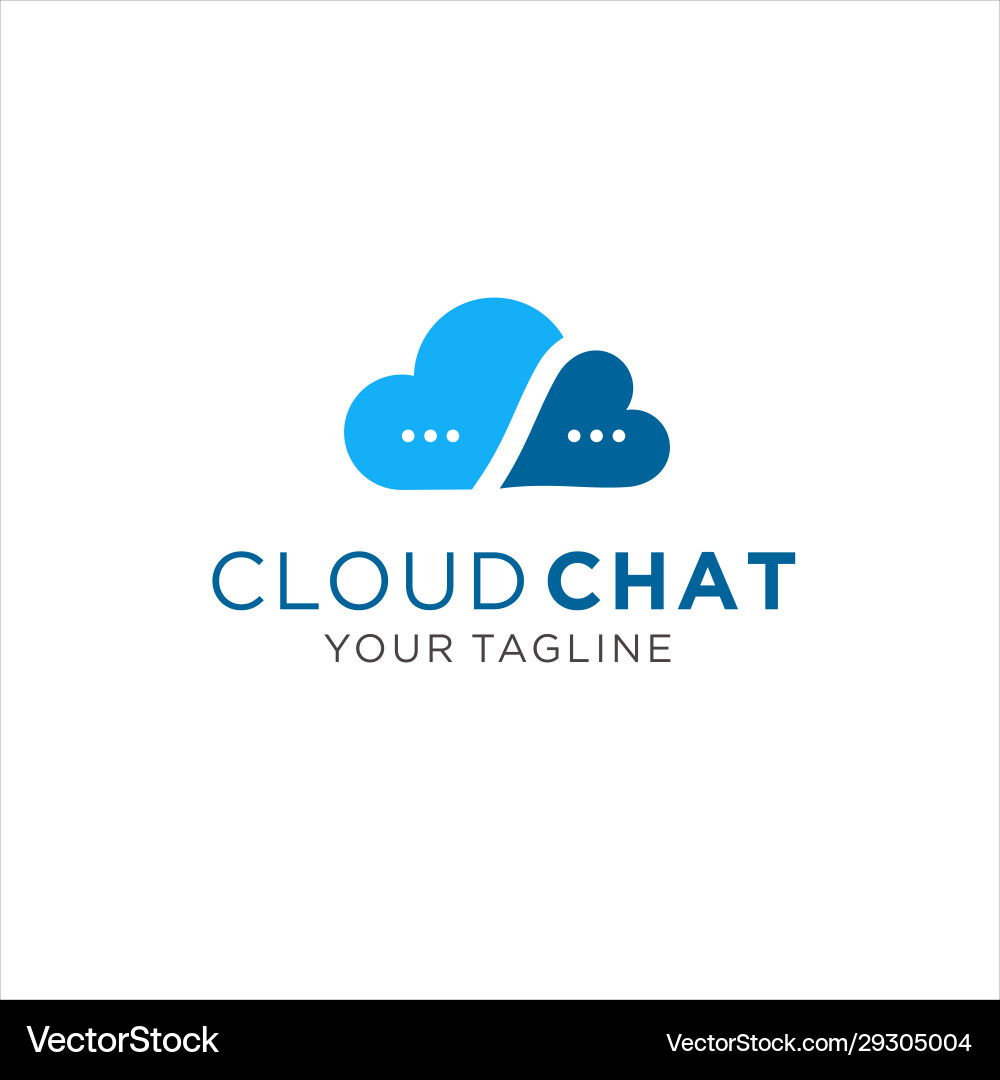 Chat love design logo inspiration Royalty Free Vector Image