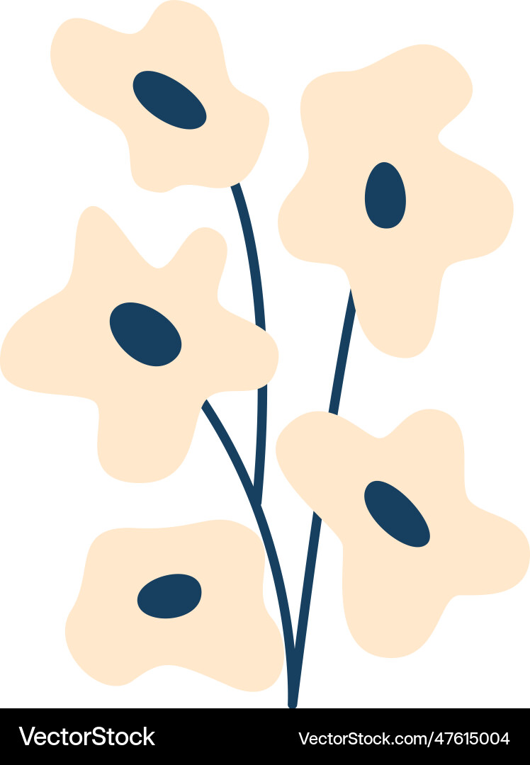 Feces flowers bouquet Royalty Free Vector Image