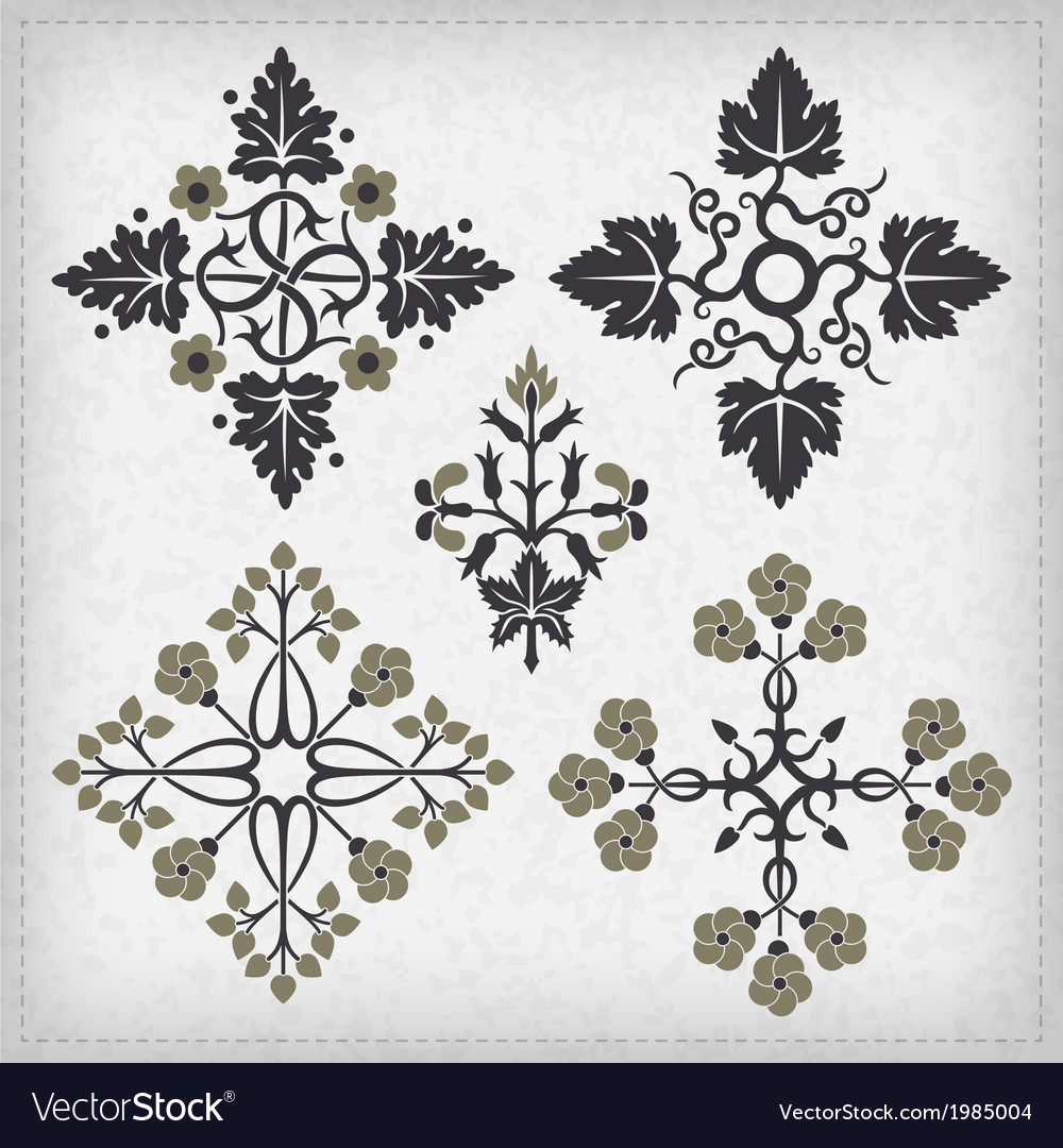 Set decorative ornament elements Royalty Free Vector Image Set decorative ornament elements Royalty Free Vector Image