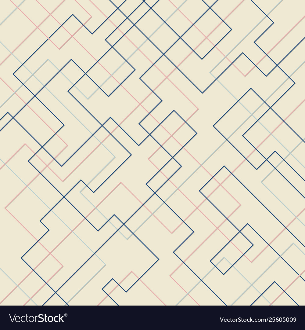 Abstract geometric pattern thin linear square Vector Image