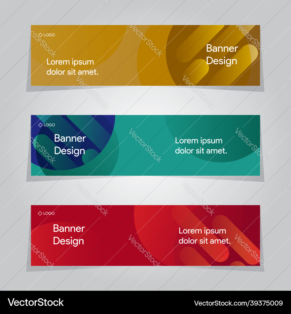 Abstract minimal colorful ad banner template Vector Image