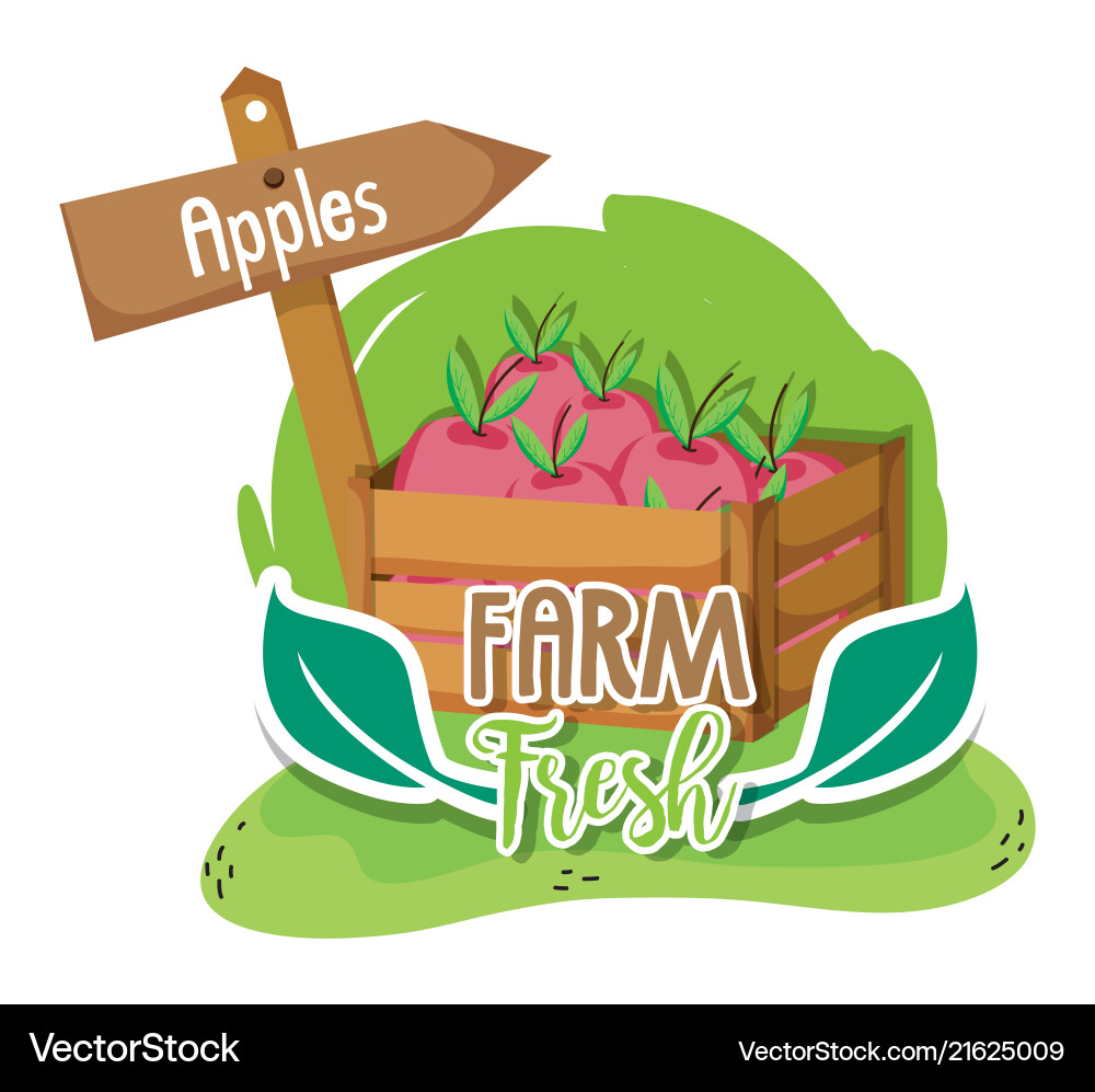 Farm fresh cartoons Royalty Free Vector Image - VectorStock