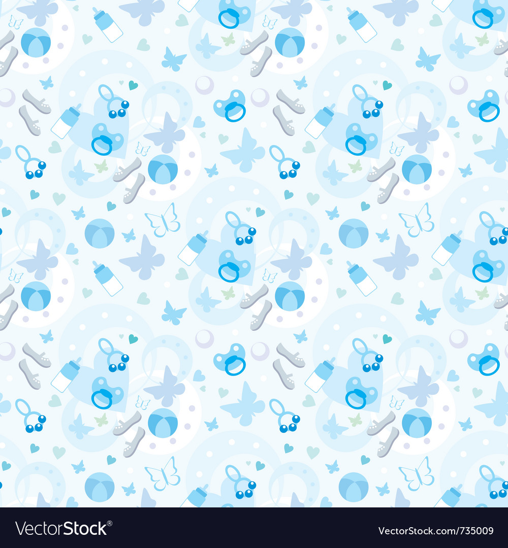 Seamless children things pattern Royalty Free Vector Image
