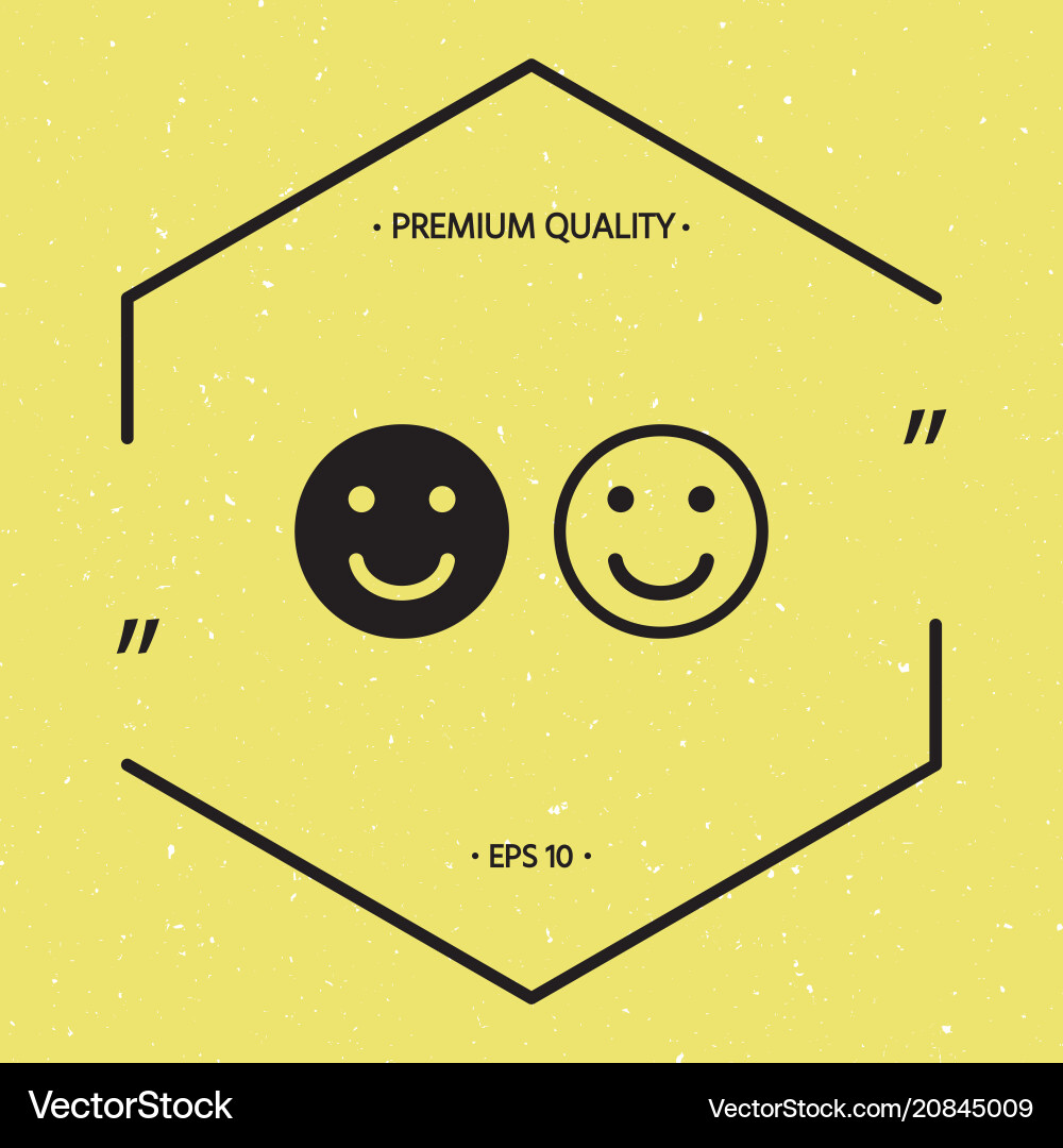 Smile icon happy face symbol for your web site Vector Image