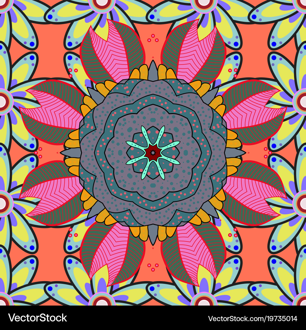 Floral seamless background for textile or book Vector Image