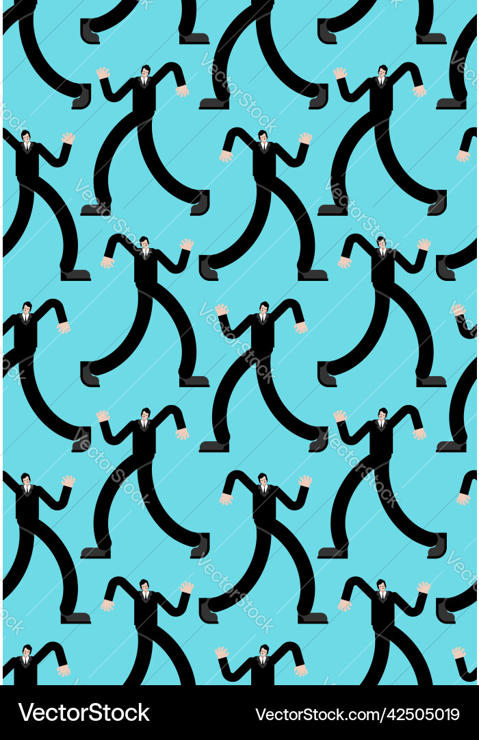 Businessman is walking pattern seamless boss walk Vector Image