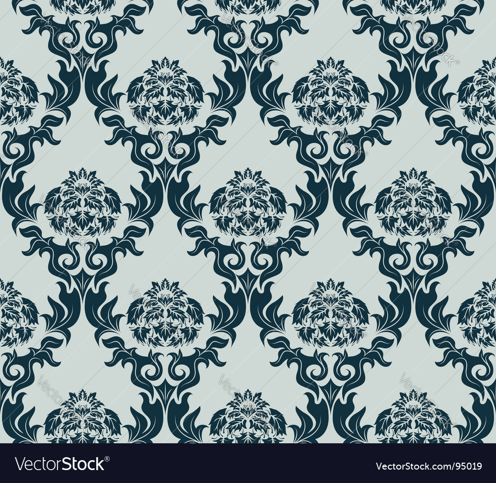 Damask pattern Royalty Free Vector Image - VectorStock