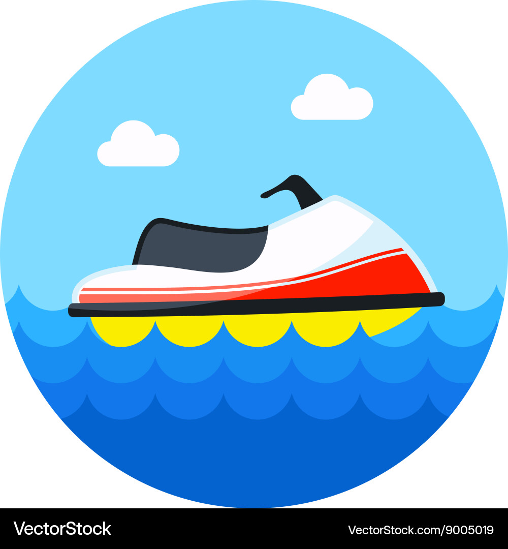 Jet ski icon summer vacation Royalty Free Vector Image