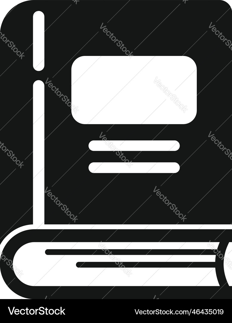 Study book icon simple business research Vector Image