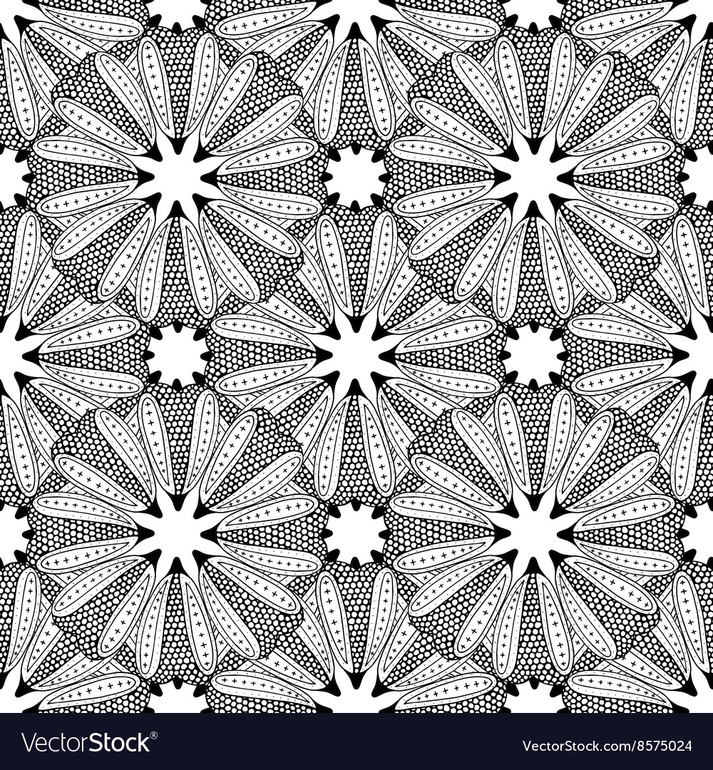 Pattern with abstract flowers Royalty Free Vector Image