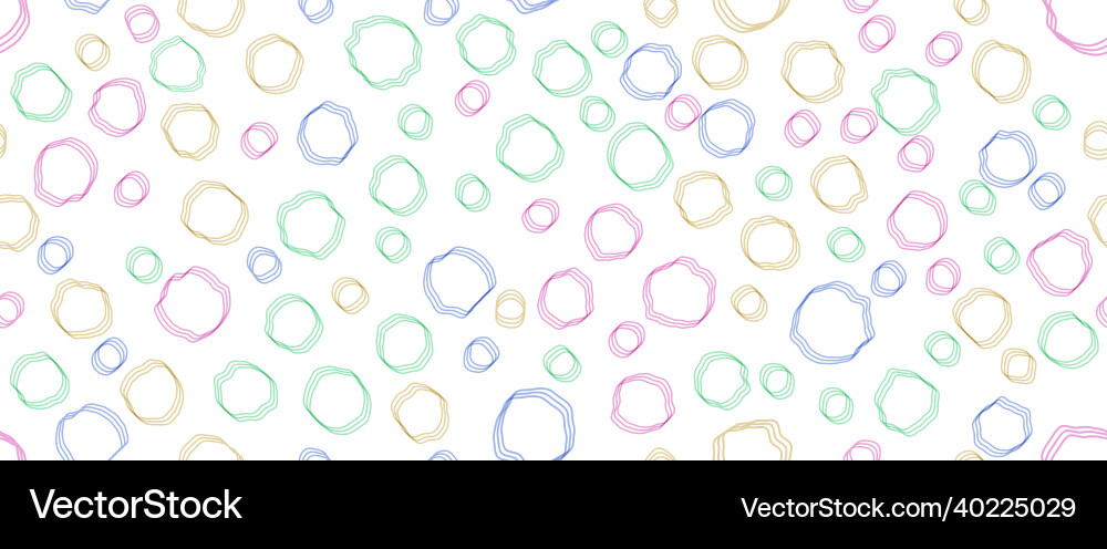 Seamless pattern of deformed circles for banners Vector Image