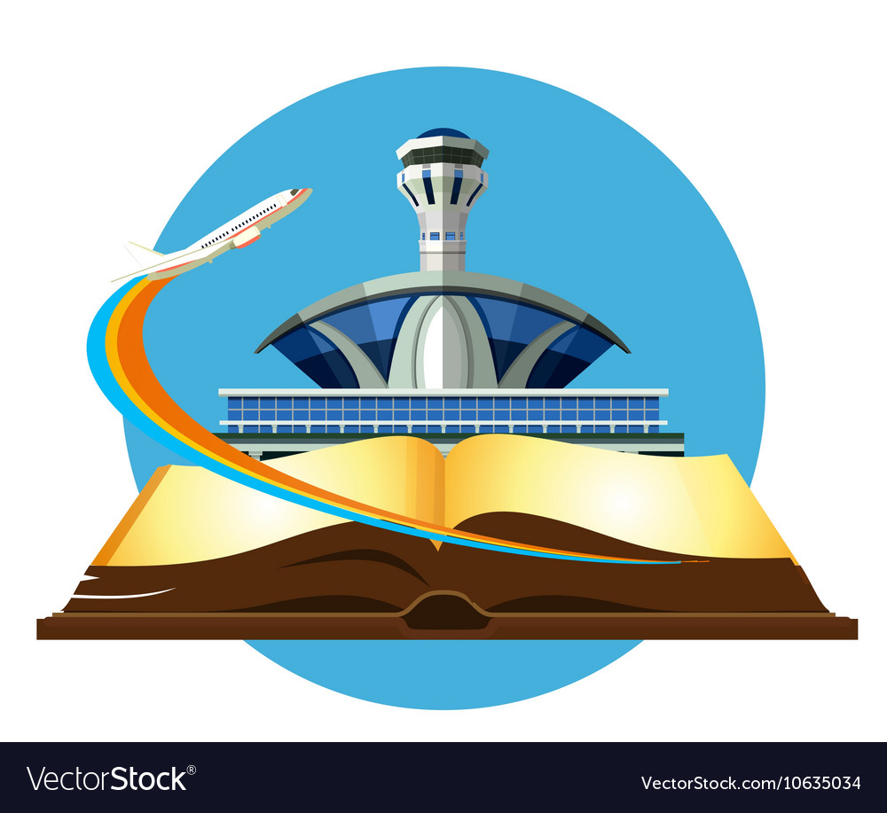 Emblem airport Royalty Free Vector Image - VectorStock