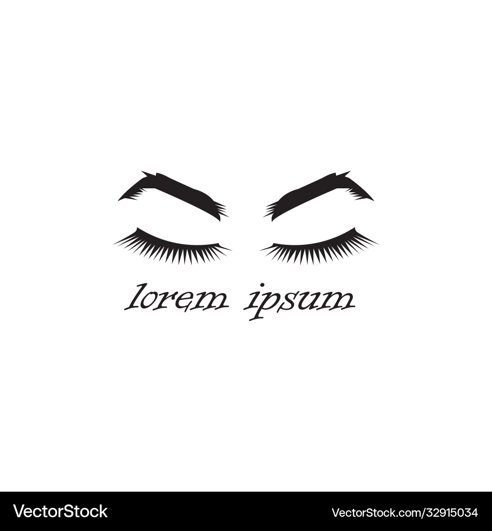 Eyelash icon design logo Royalty Free Vector Image