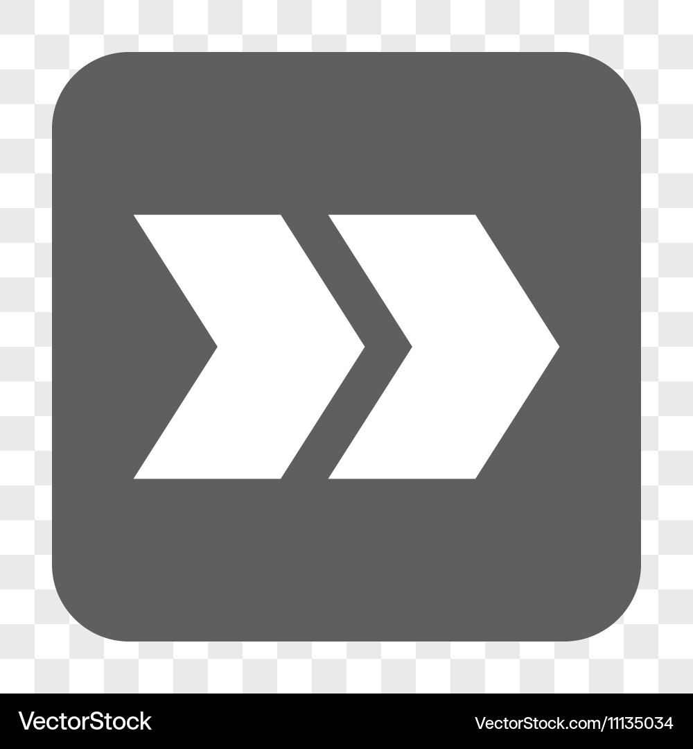 Shift right rounded square button Royalty Free Vector Image