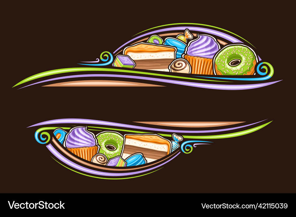 Border for sweet shop Royalty Free Vector Image