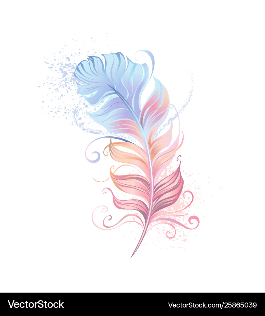 Fluffy powder feather Royalty Free Vector Image