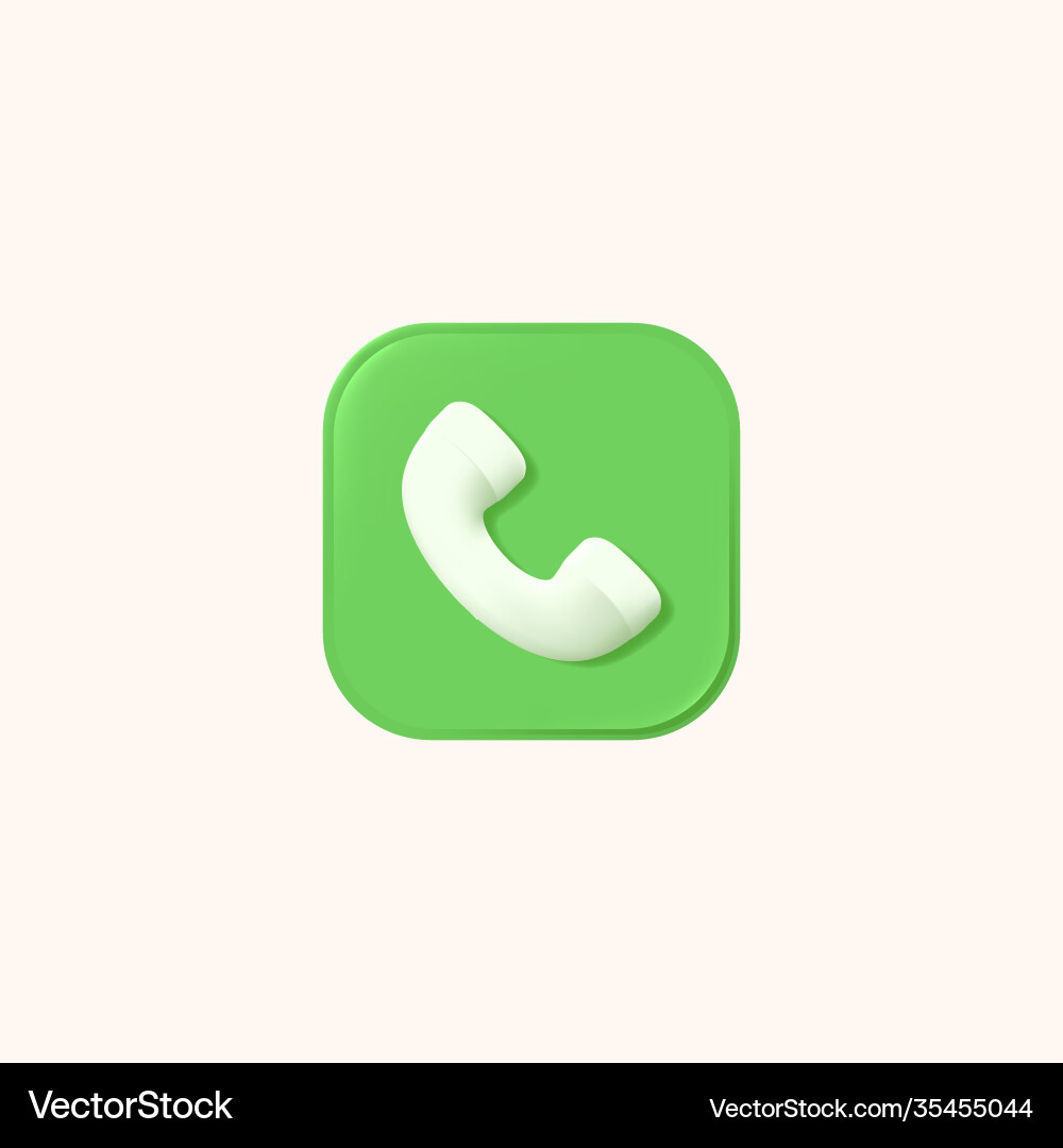 3d conventional phone icon design template Vector Image