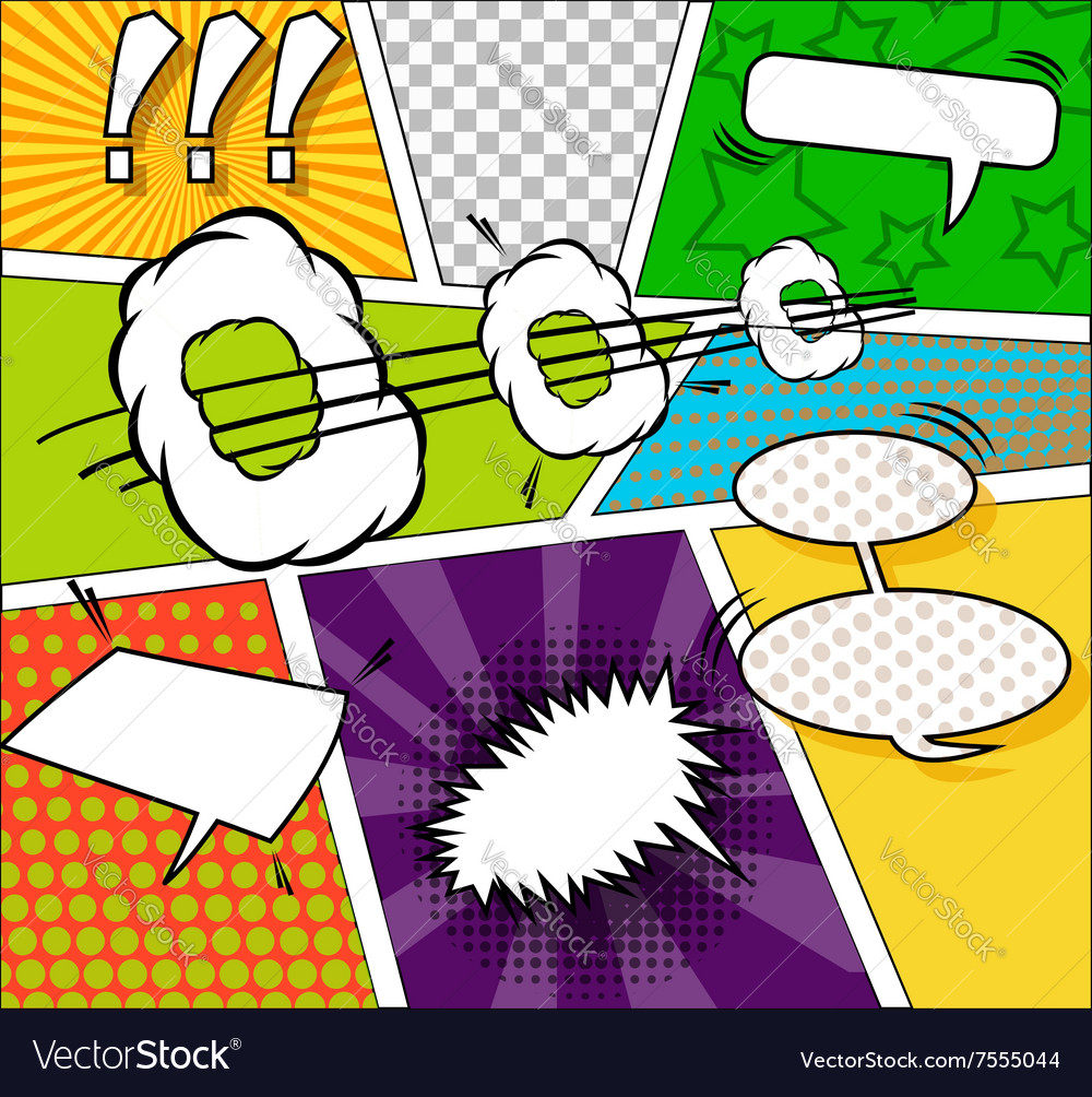 Comic funny background Royalty Free Vector Image