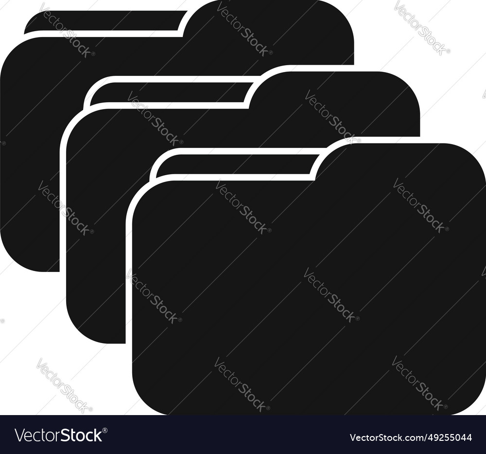 Data folders icon simple smart office Royalty Free Vector