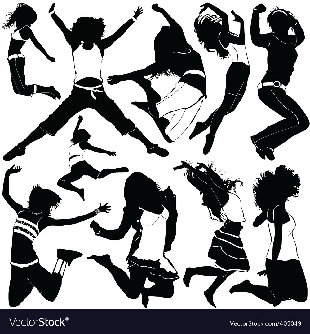 Dancing And Party Girls Royalty Free Vector Image
