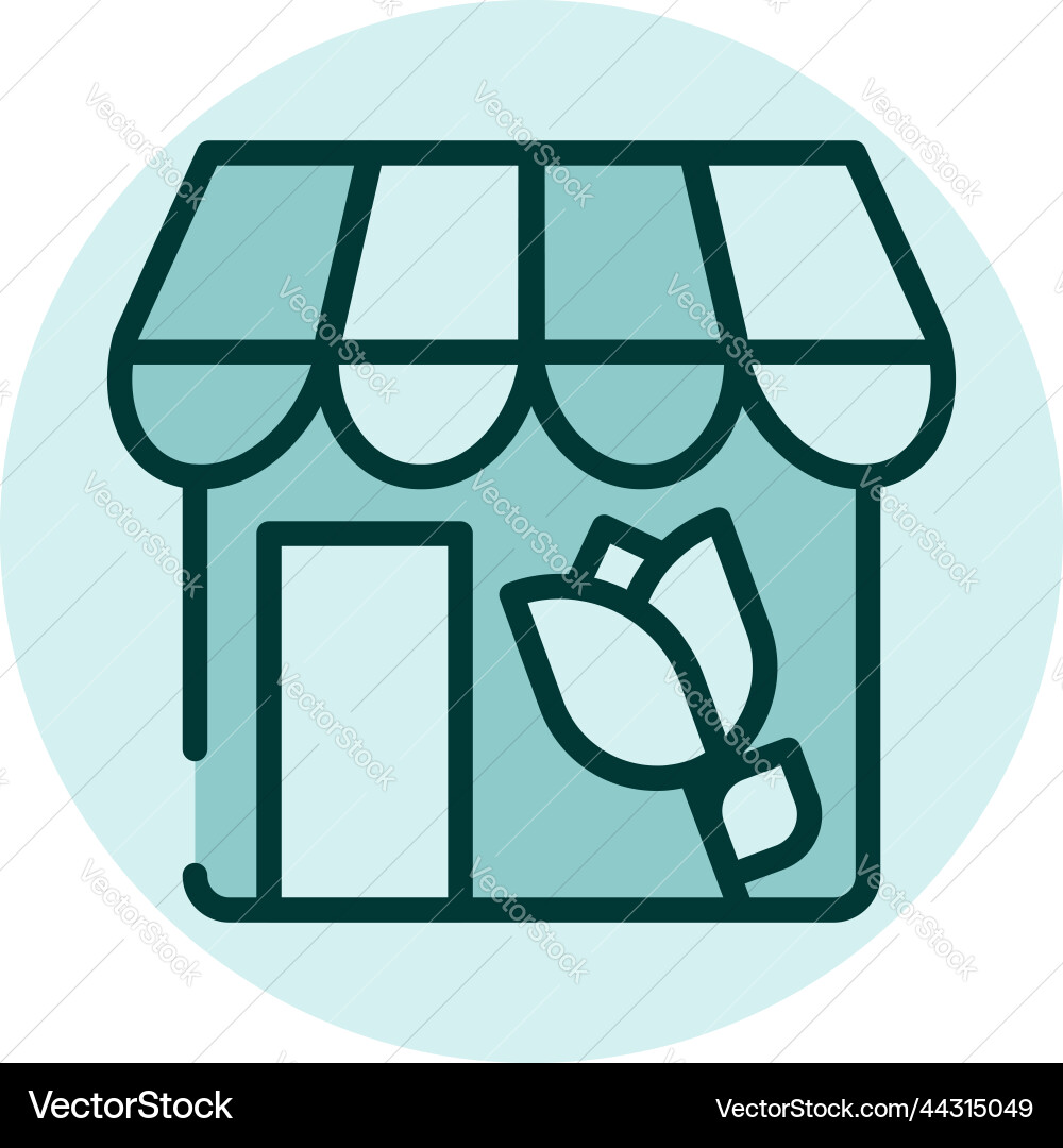Flower shop on a white background Royalty Free Vector Image