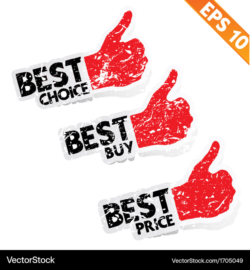 Stitcker best tag collection - eps10 Royalty Free Vector