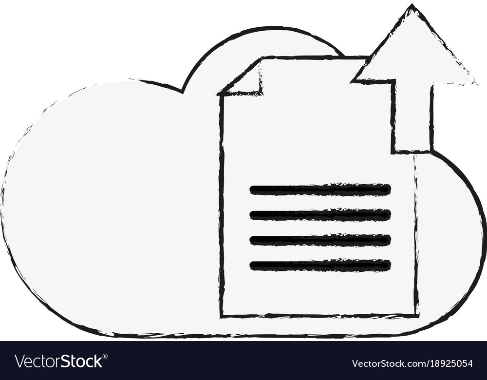 Cloud computing symbol Royalty Free Vector Image