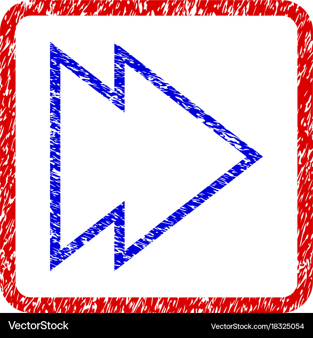 Direction right grunge framed icon Royalty Free Vector Image