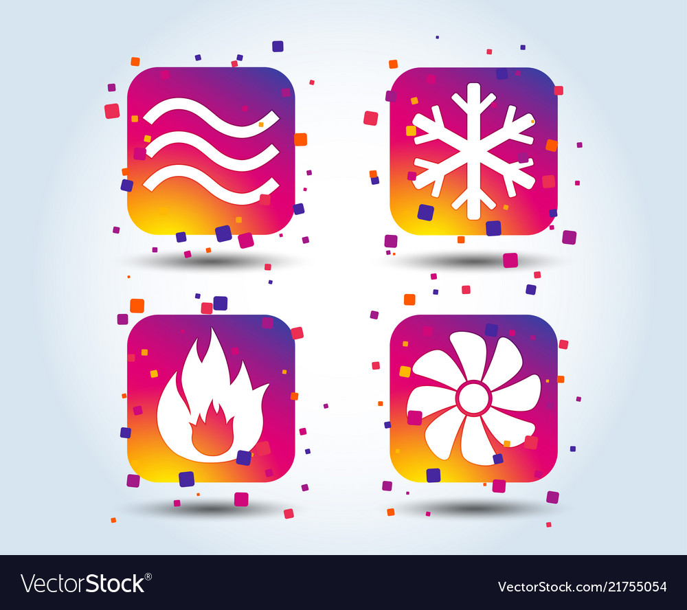 Hvac heating ventilating and air conditioning Vector Image Hvac heating ventilating and air conditioning Vector Image